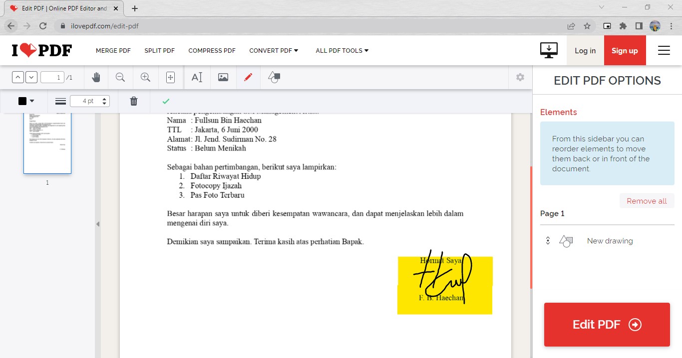 Cara Memasukkan Tanda Tangan Digital di PDF Secara Online - Matamu