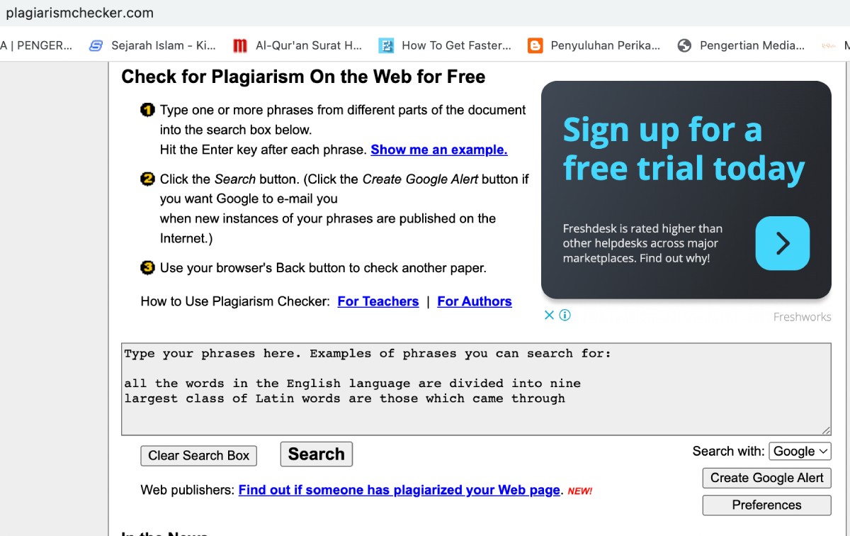Website dan Aplikasi Cek Plagiat - Gratis sampai Berbayar - Matamu